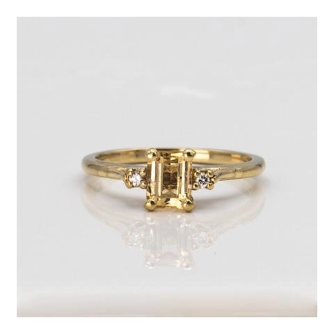 yellow topaz ring